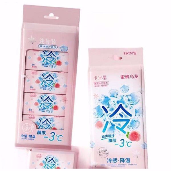 Mievic | Makeup and Cosmetics Online | Mini Cooling Wipes (Peach)